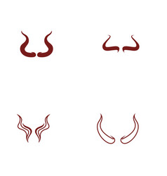 Animal horns sticker set Royalty Free Vector Image