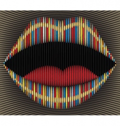 Lip stripes Royalty Free Vector Image - VectorStock