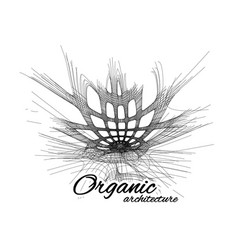 Organic architecture the concept of unity with Vector Image