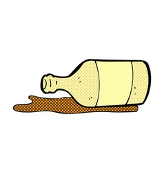 Comic cartoon spilled beer Royalty Free Vector Image