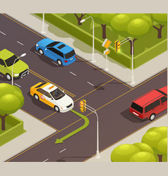 Driving course design concept Royalty Free Vector Image