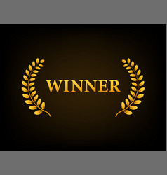 Award laurel wreath winner leaf label symbol Vector Image