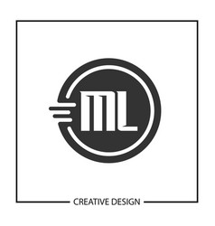 Initial letter ml logo template design Royalty Free Vector