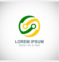 Digital connection logo Royalty Free Vector Image