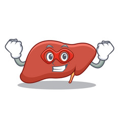 Super hero liver character cartoon style Vector Image