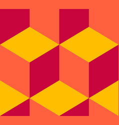 Seamless pattern 3d cubes isometric geometric Vector Image