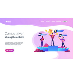Sports rating system concept landing page Vector Image