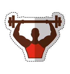 Strong man human figure Royalty Free Vector Image