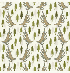 Trees pattern sketch seamless green tree pattern Vector Image