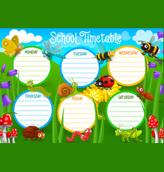 Kids diploma certificate with cartoon insects Vector Image