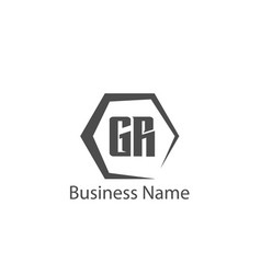 Initial gr letter logo template design Royalty Free Vector