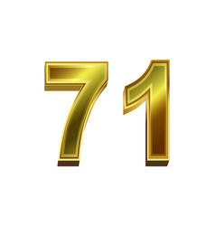 3d golden number 12 isolated on white background Vector Image