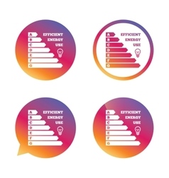 Energy efficiency icon Electricity consumption Vector Image