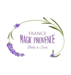 Label with lavender Royalty Free Vector Image - VectorStock