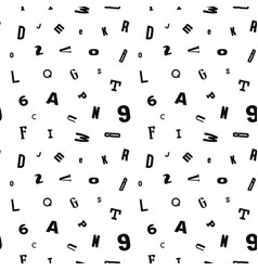 Alphabet seamless pattern Royalty Free Vector Image