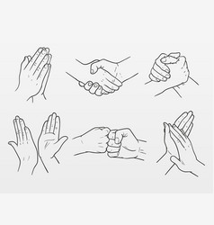 Set of hand drawn arms Royalty Free Vector Image