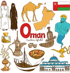 Sultanate of Oman - map Royalty Free Vector Image