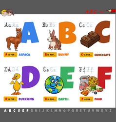 Educational alphabet for children Royalty Free Vector Image