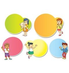 Funny cartoon character frame Royalty Free Vector Image