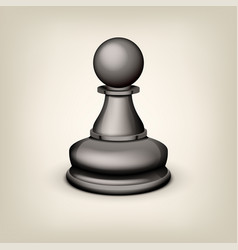 3d realistic white black and wooden pawn Vector Image