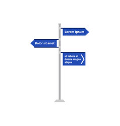 Wooden way direction sign Royalty Free Vector Image