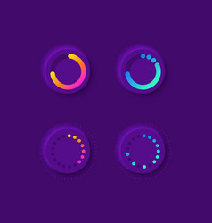 Loading progression ui elements kit Royalty Free Vector