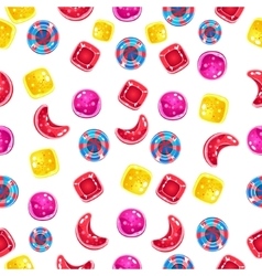 Seamless background with red and white candies Vector Image