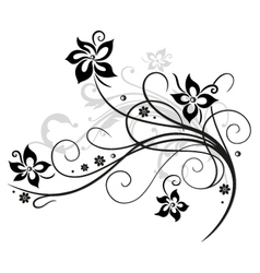 Tendril floral elements Royalty Free Vector Image