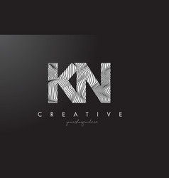 Nm n m letter logo with zebra lines texture Vector Image