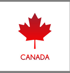 Simple canadian maple leaf Royalty Free Vector Image