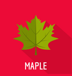 Birch leaf icon flat style Royalty Free Vector Image