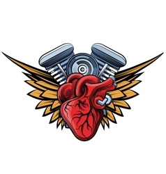 Engine tatoo label Royalty Free Vector Image - VectorStock