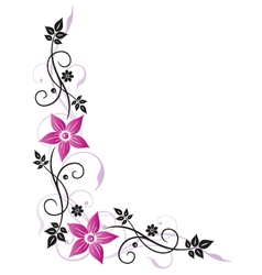 Tendril floral elements Royalty Free Vector Image