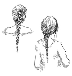 Set hairstyles Royalty Free Vector Image - VectorStock