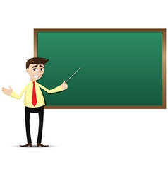 Teacher and board Royalty Free Vector Image - VectorStock