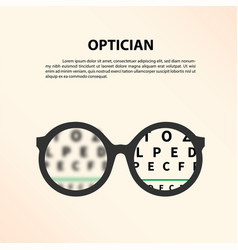 Optician concept Royalty Free Vector Image - VectorStock