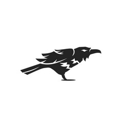 Raven logo template isolated brand identity icon Vector Image
