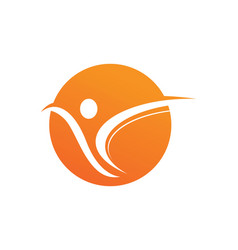 Fun people healthy life logo template icon Vector Image