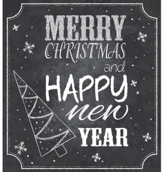 Christmas and holiday season greetings chalkboard Vector Image