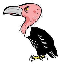 Cute vulture cartoon Royalty Free Vector Image