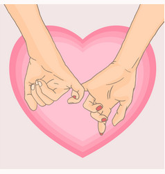 Swearing gesture with two little fingers Vector Image