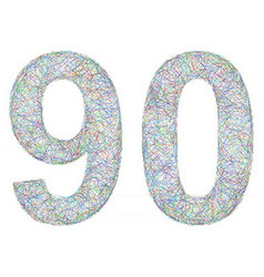 Colorful sketch font design - letter Y Royalty Free Vector