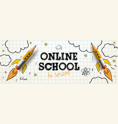 Online school digital internet tutorials and Vector Image