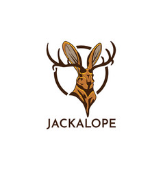 Deer head design creative logo Royalty Free Vector Image