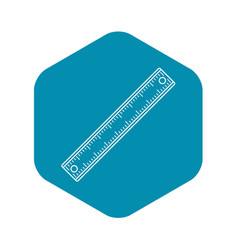 Ruler rectangular shape icon outline style Vector Image
