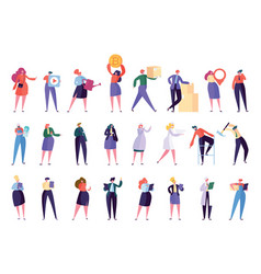 Different character set design style people Vector Image