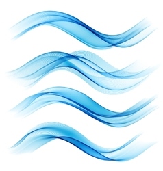 Set color abstract wave design element Royalty Free Vector