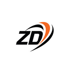 Zd monogram logo Royalty Free Vector Image - VectorStock