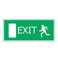 Emergency exit sign man running out fire Vector Image