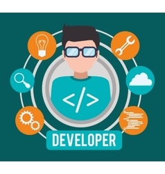 Web developer design Royalty Free Vector Image